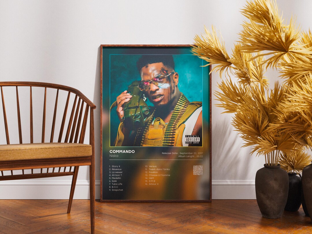 Commando NISKA Poster Rap Poster French Rap Rap Album Poster Digital ...
