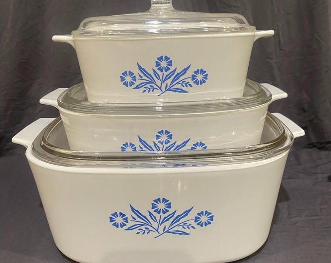 Vintage Corningware - Blue Cornflower - Etsy
