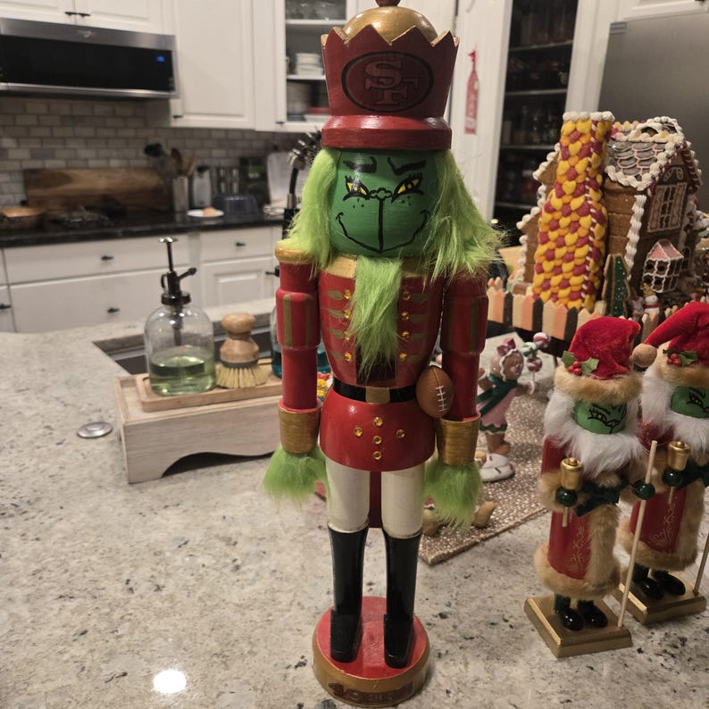 Custom 20 NFL 49ers Grinch Nutcracker - Etsy