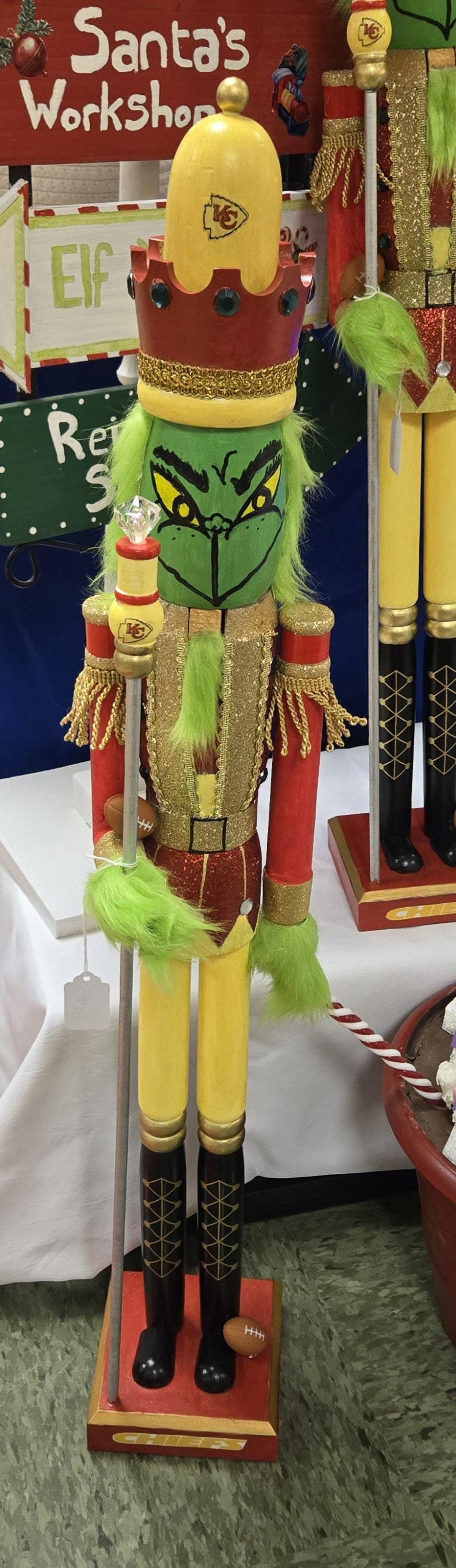 3ft Custom Christmas Grinch NFL Chiefs Nutcracker - Etsy