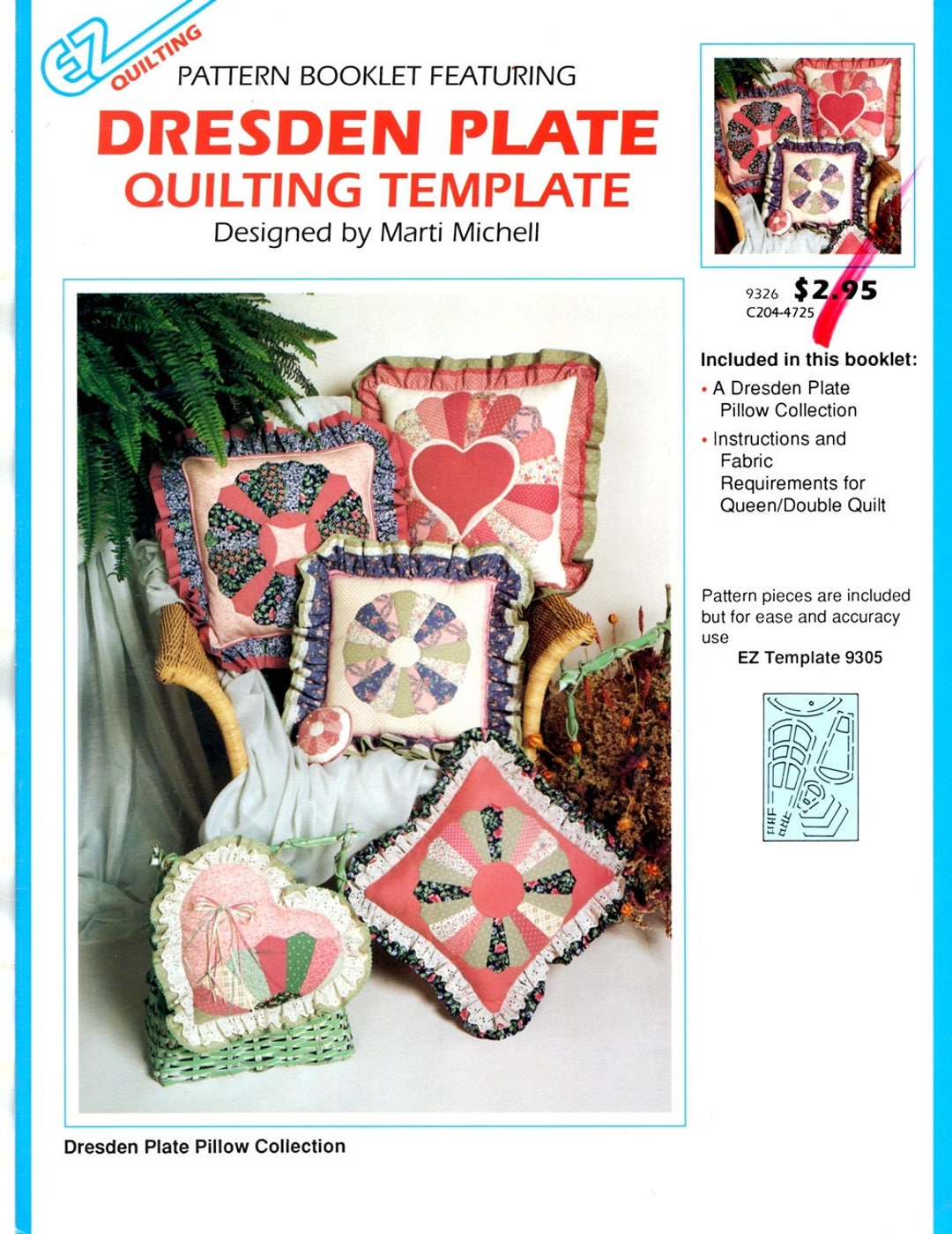 Dresden Plate Quilting Template Directions for Pillows With Diamond ...