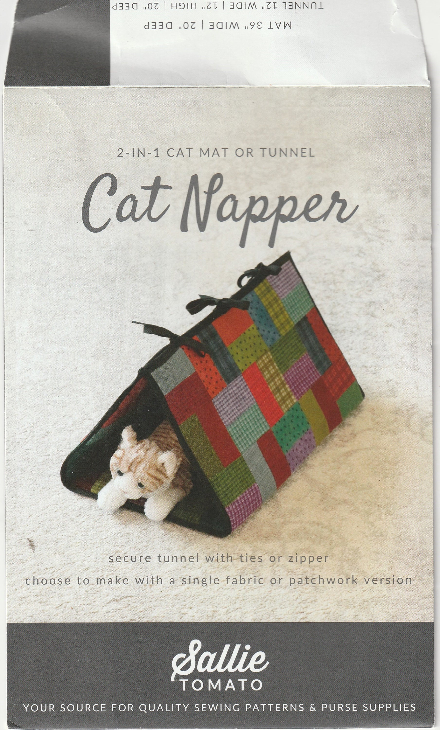 Cat Napper Tunnel or Mat 12 X 12 X 20 Inches Sewn or Quilted Bag With ...