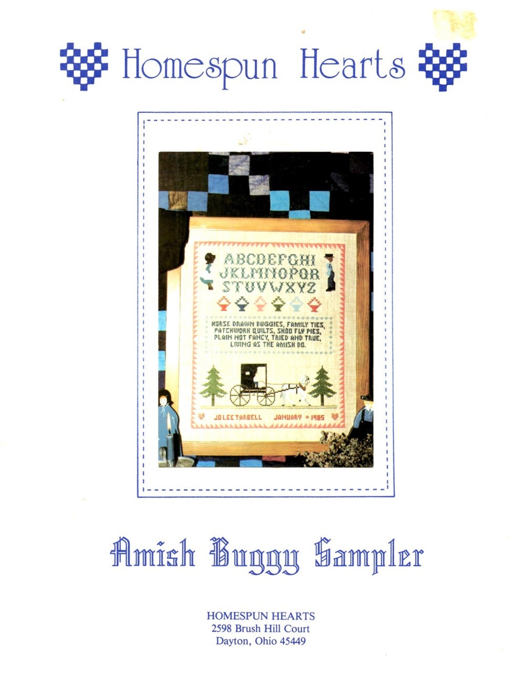 Buggy Sampler Alphabet Letters White Horse Plain Boy Girl People Basket ...