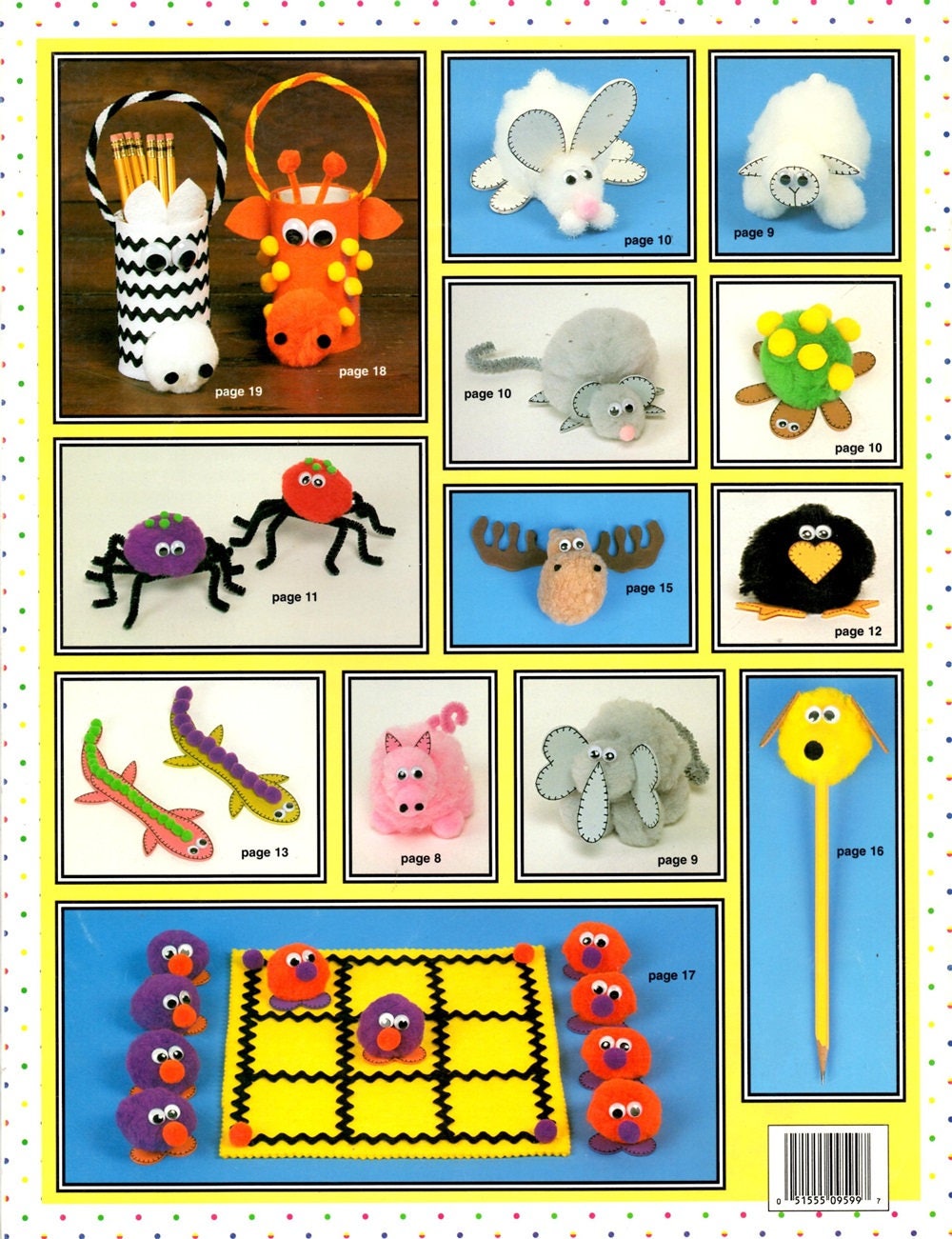 Pom Pom Friends 26 Soft Sculpture Animals Panda Bear Penguin Snowman ...