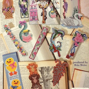 Cross Stitch Bookmarks on Perforated Plastic Needlepoint Cross Roses ...