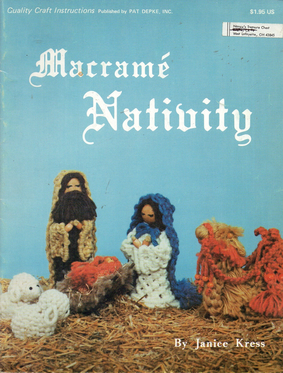 Macrame Nativity Jesus Mary Joseph Sheep Camel Shepherd Angel Three ...