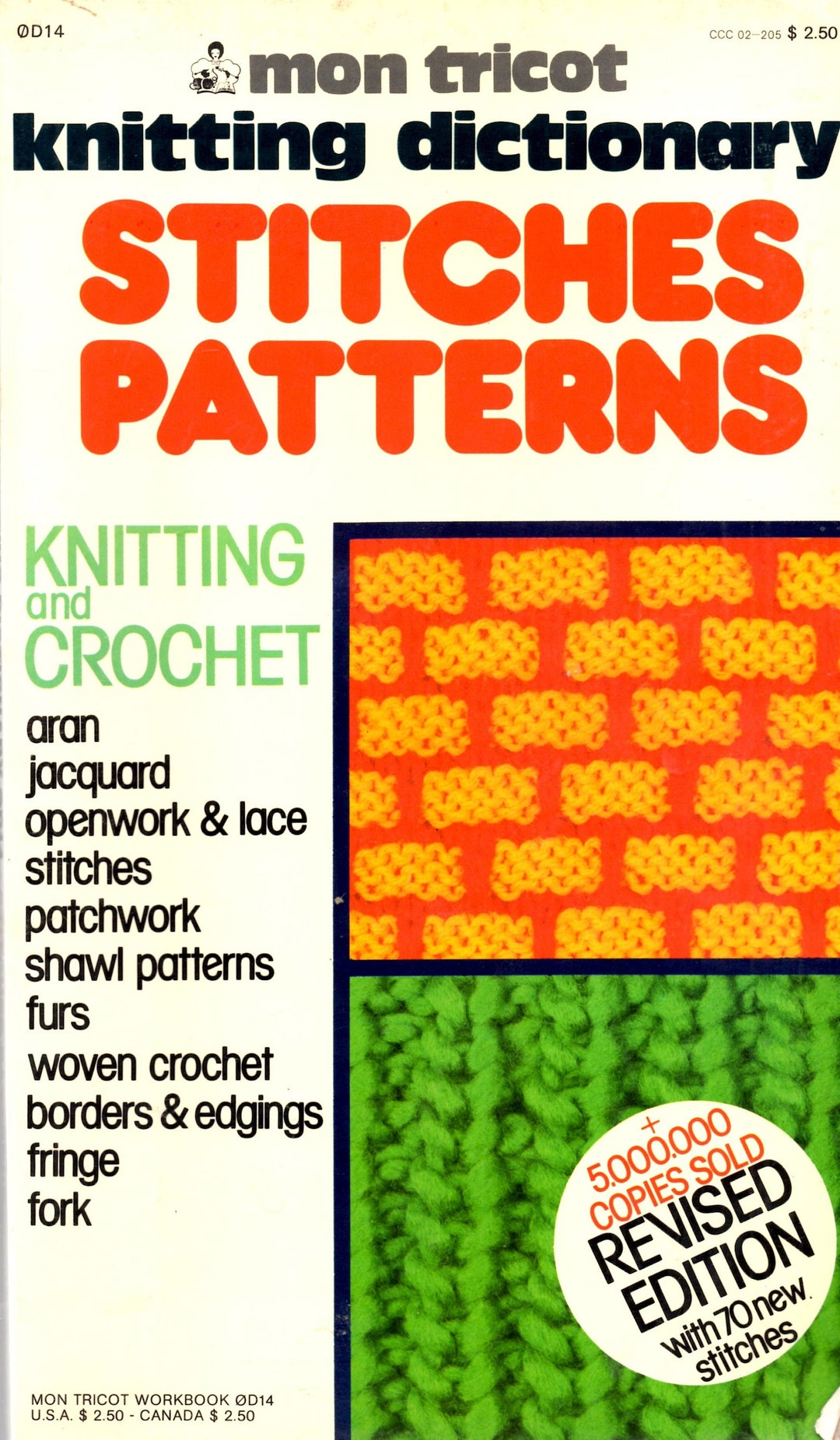 Mon Tricot Knitting Crocheting Dictionary Stitches Patterns Aran ...