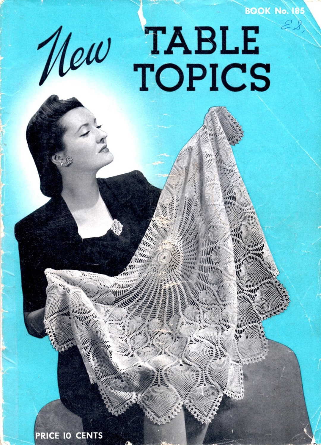 New Table Topics Crochet Round Pineapples Snowflakes Filet Iris Polka ...