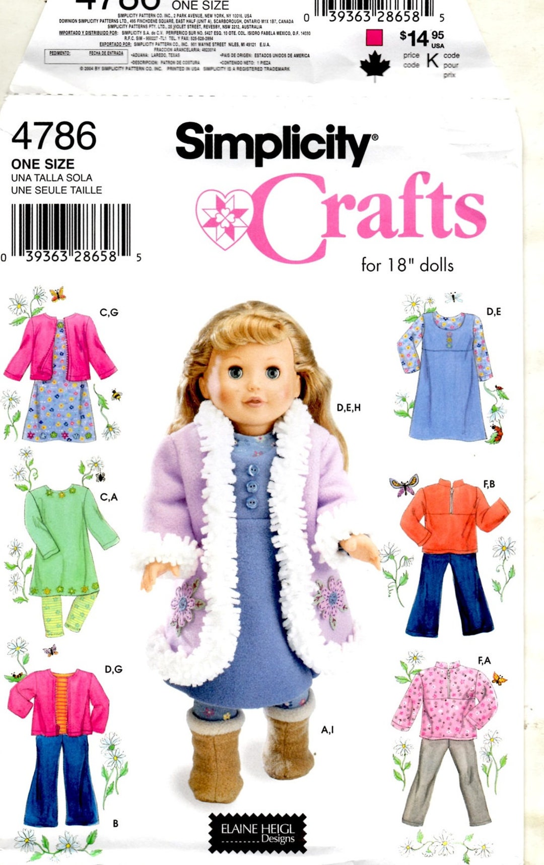 Eighteen Inch 18 Doll Clothes Pants Dress Top Jumper Pullover Jacket ...