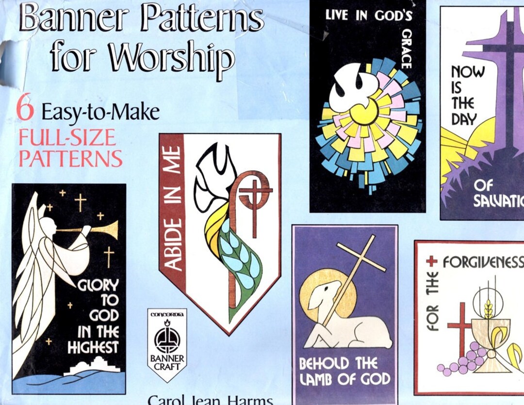 Banner Patterns for Worship Herald Angels Glory to God Lamb of God ...