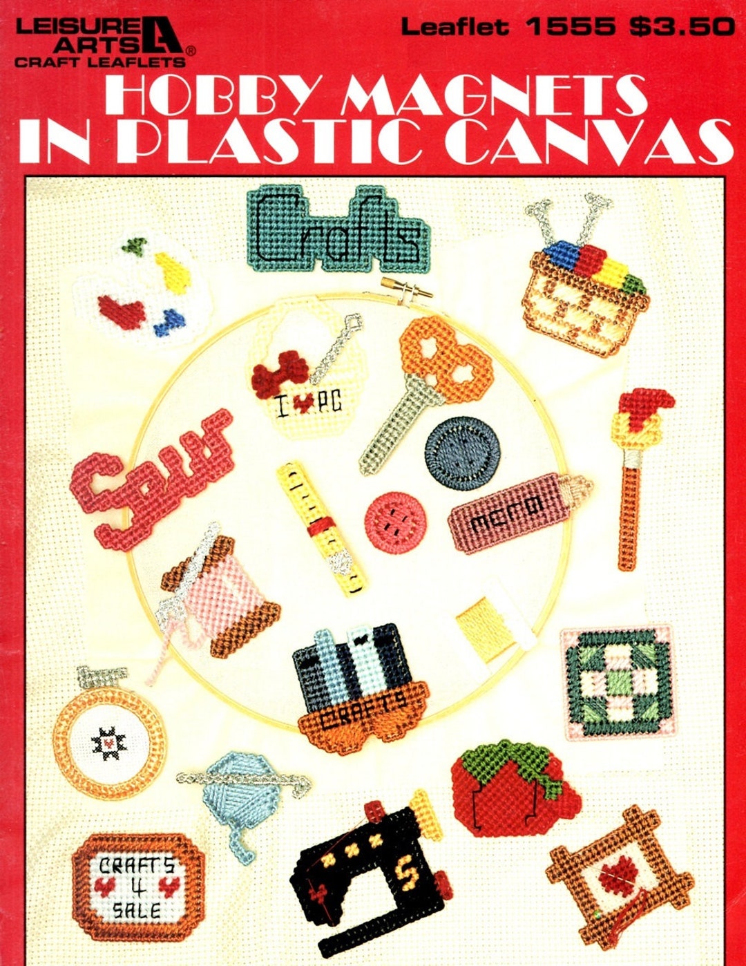 Hobby Magnets Plastic Canvas Scissors Book Sewing Machine Paint Pin ...
