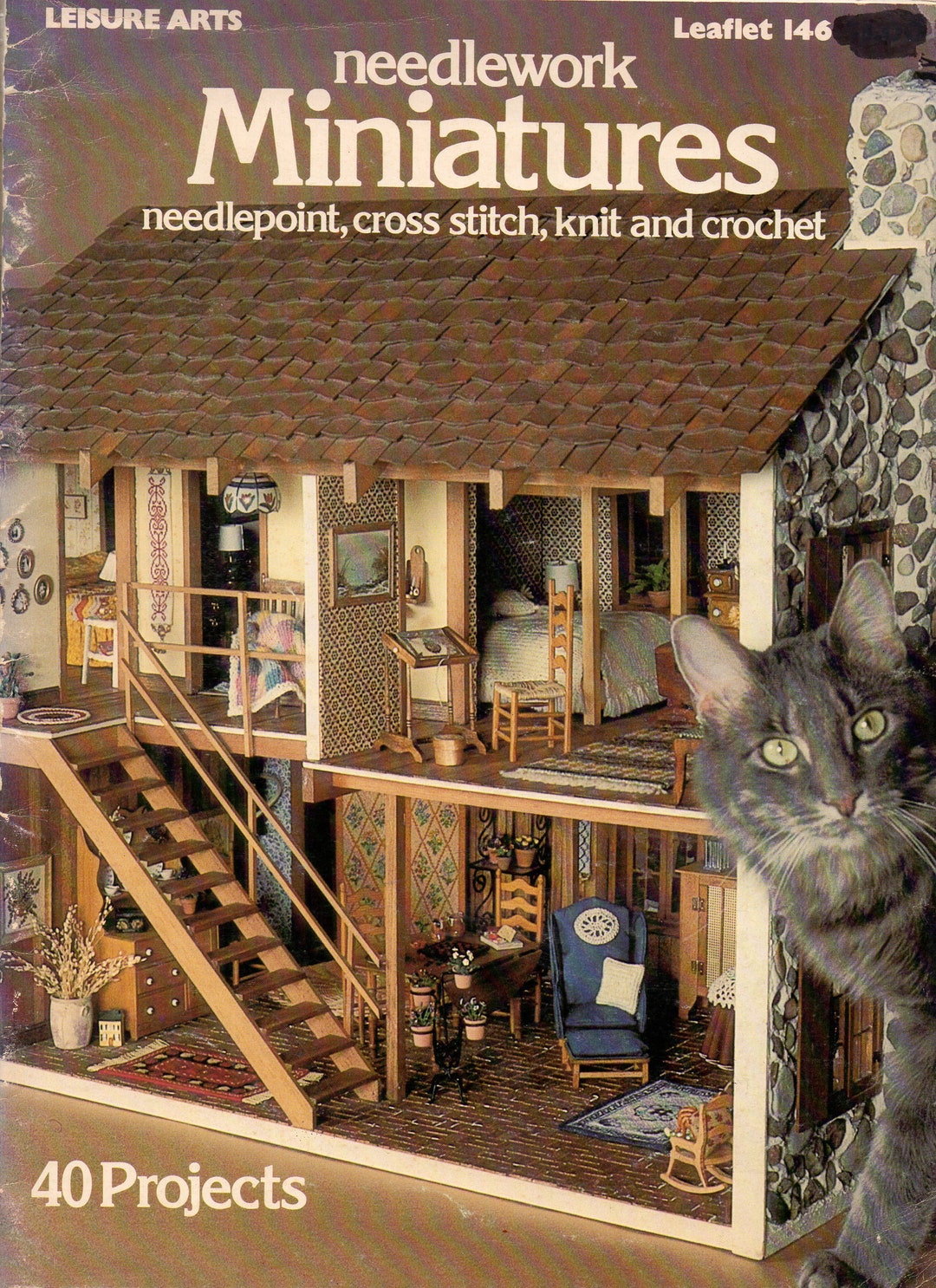 Needlework Miniatures 40 Projects to Needlepoint Cross Stitch Knit or ...