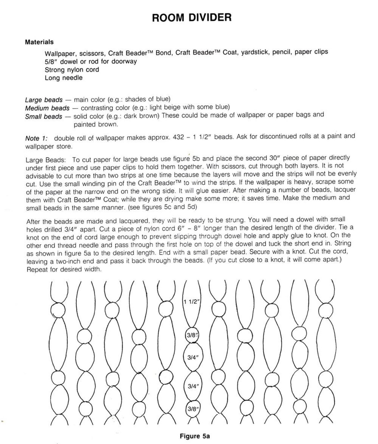 Craft Beader Paper Bead Projects Room Divider Curtain Star - Etsy