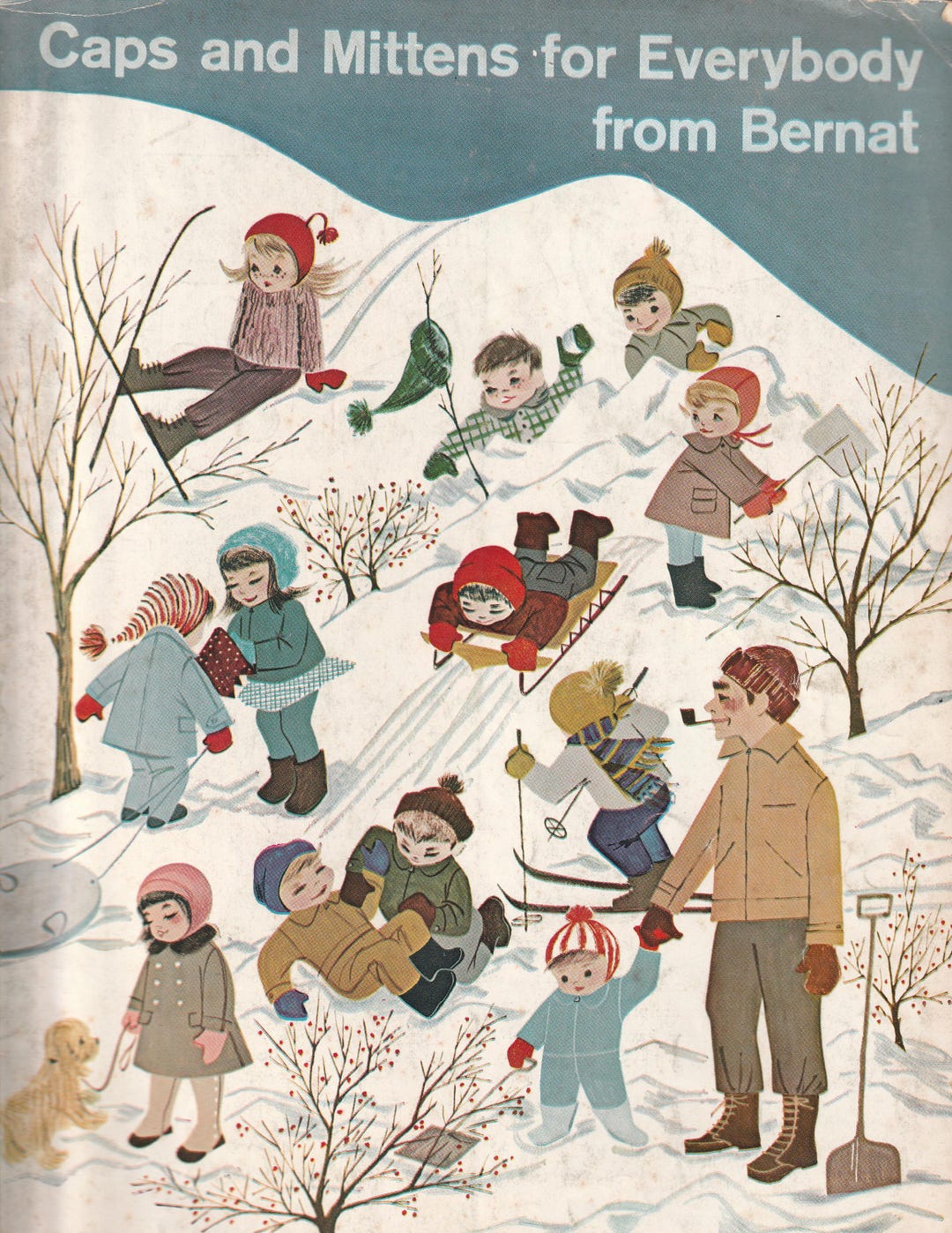 Bernat Caps Mittens Knitted for Everybody Adults Men Women Children ...