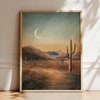 Abstract Desert Landscape Art Print: Yellow Boho Home Decor - Etsy