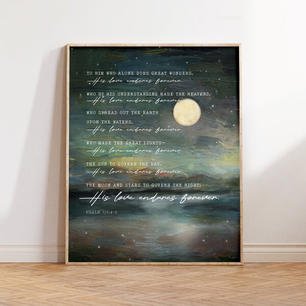 Psalm 136 - Etsy