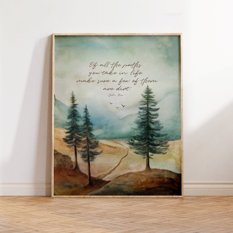 John Muir Quote Wall Art - Etsy