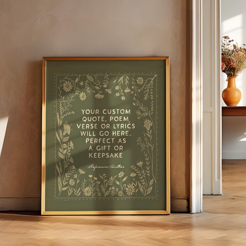 Frame Lyrics Large - Etsy