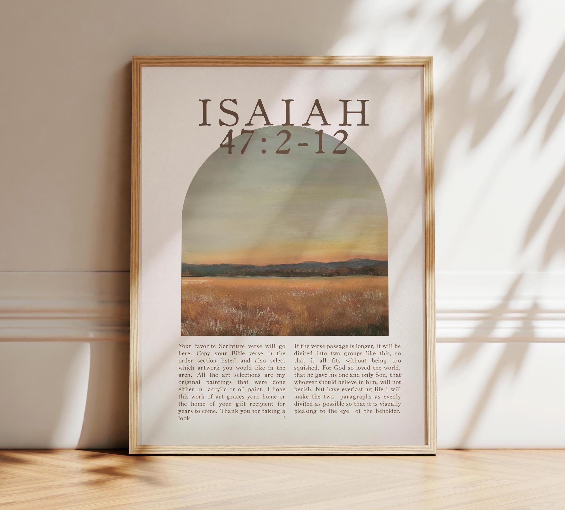 Custom Scripture Print, Your Favorite Bible Verse Wall Art, Christian ...