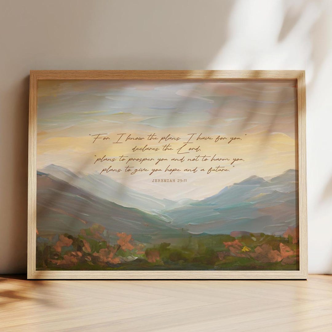 I Know the Plans I Have for You Print, Isaiah 29:11 Wall Art, Vintage ...
