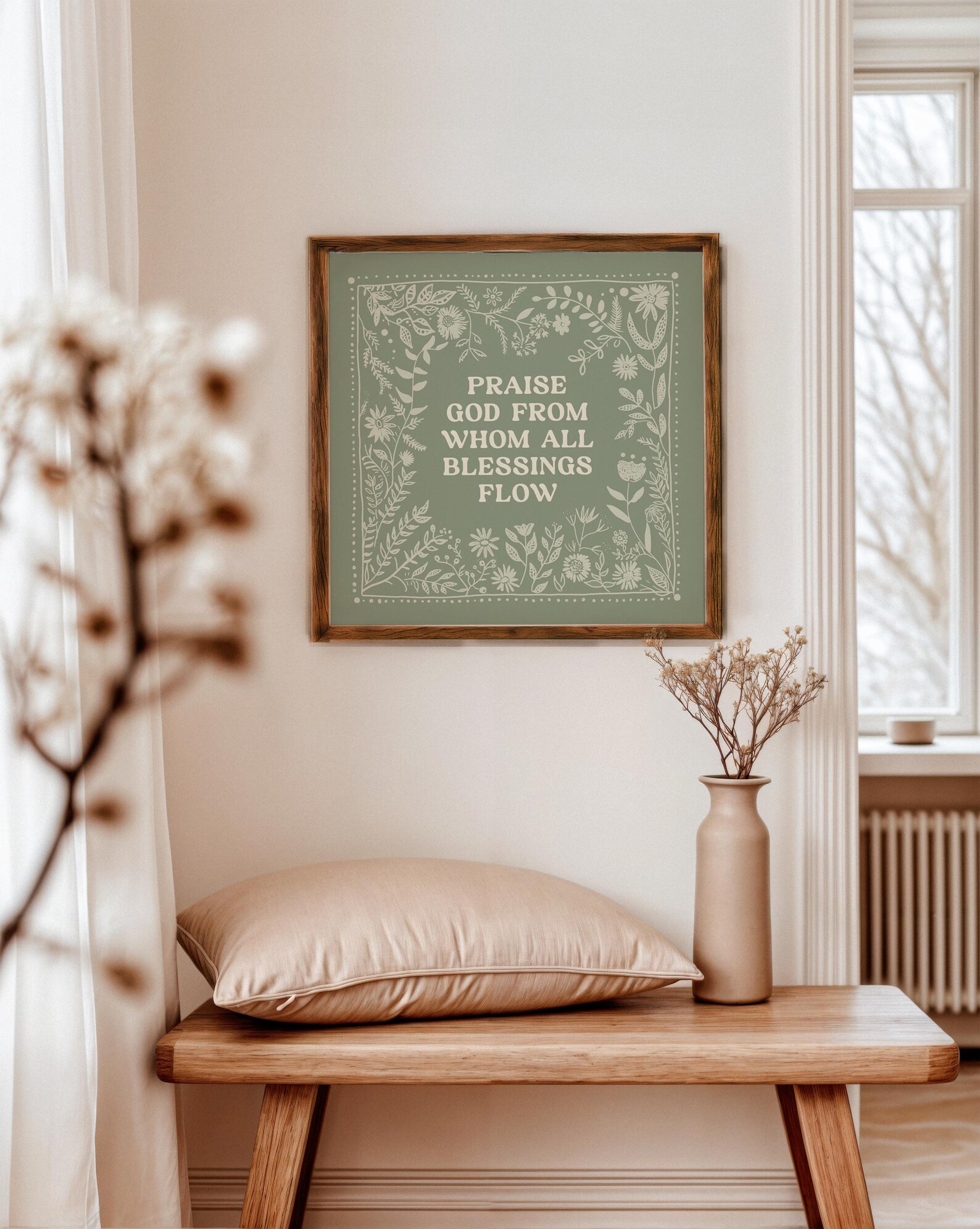 Doxology Hymn Art Print, Praise God Through Whom All Blessings Flow ...