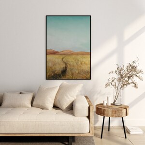 Golden Fields Painting Prairie Artwork Out West Print Wheat Field and ...