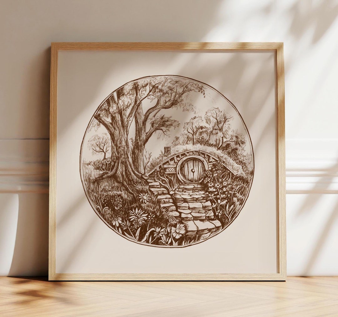 Shire Artwork Printable, Instant Download, Pencil Drawing LOTR - Etsy