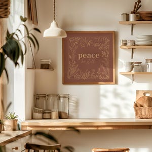 Peace Be Still, Scripture Wall Art Print, Mark 4:39 Artwork, Floral ...