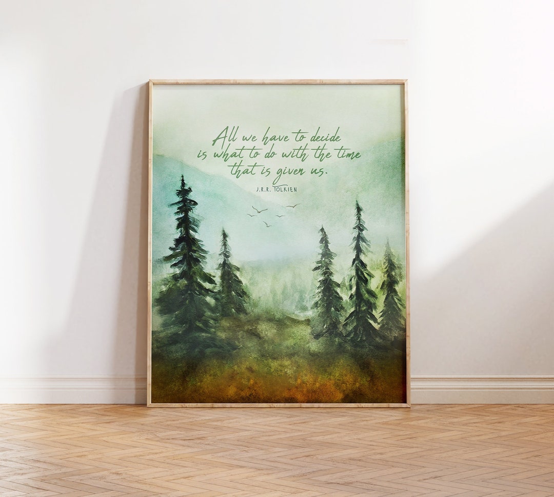 J.R.R. Tolkien Quote Wall Art LOTR Print Misty Mountains - Etsy