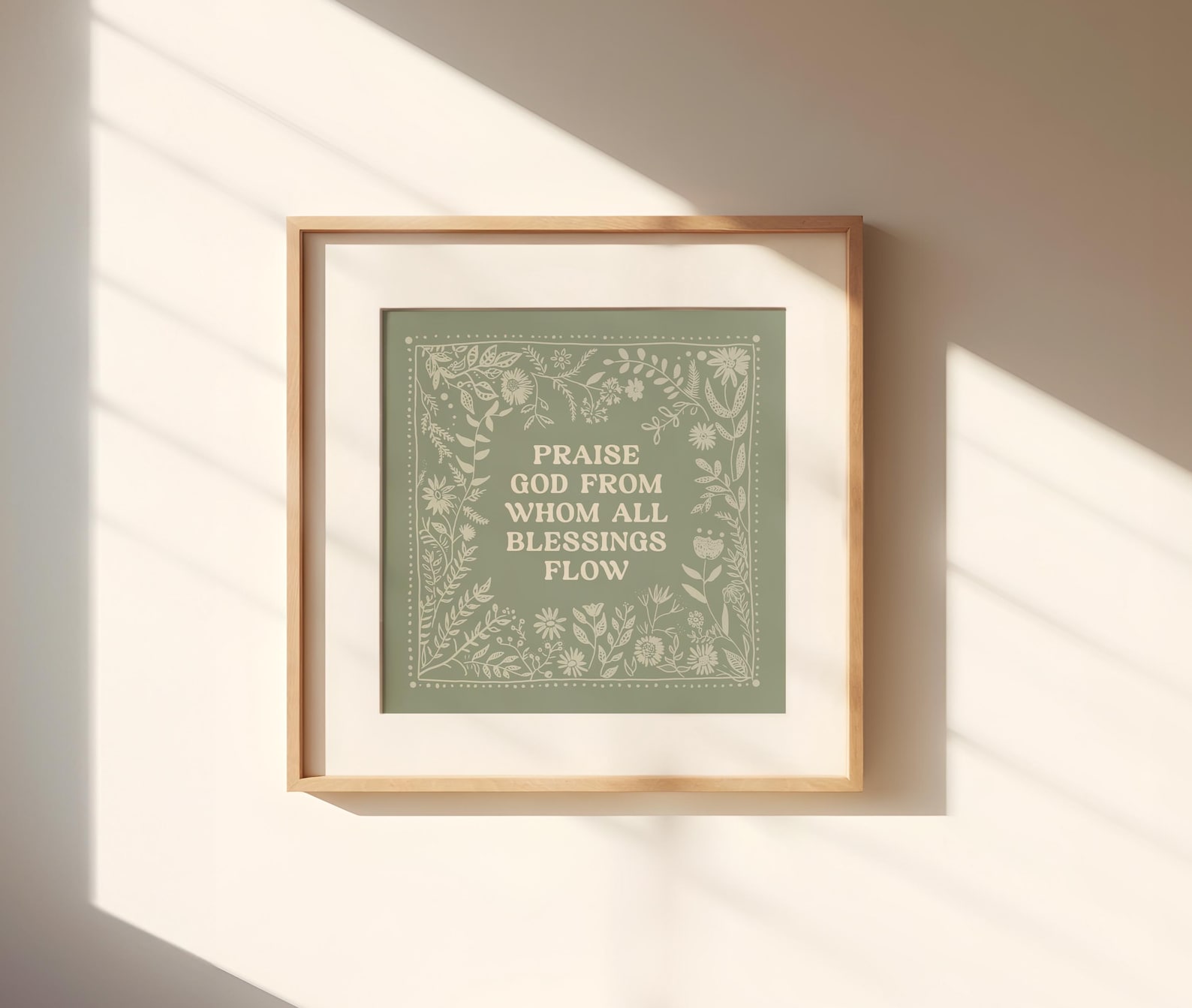 Doxology Hymn Art Print, Praise God Through Whom All Blessings Flow ...