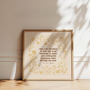 Irish Blessing Art Print, May Your Troubles Be Less, Blessings Be More ...