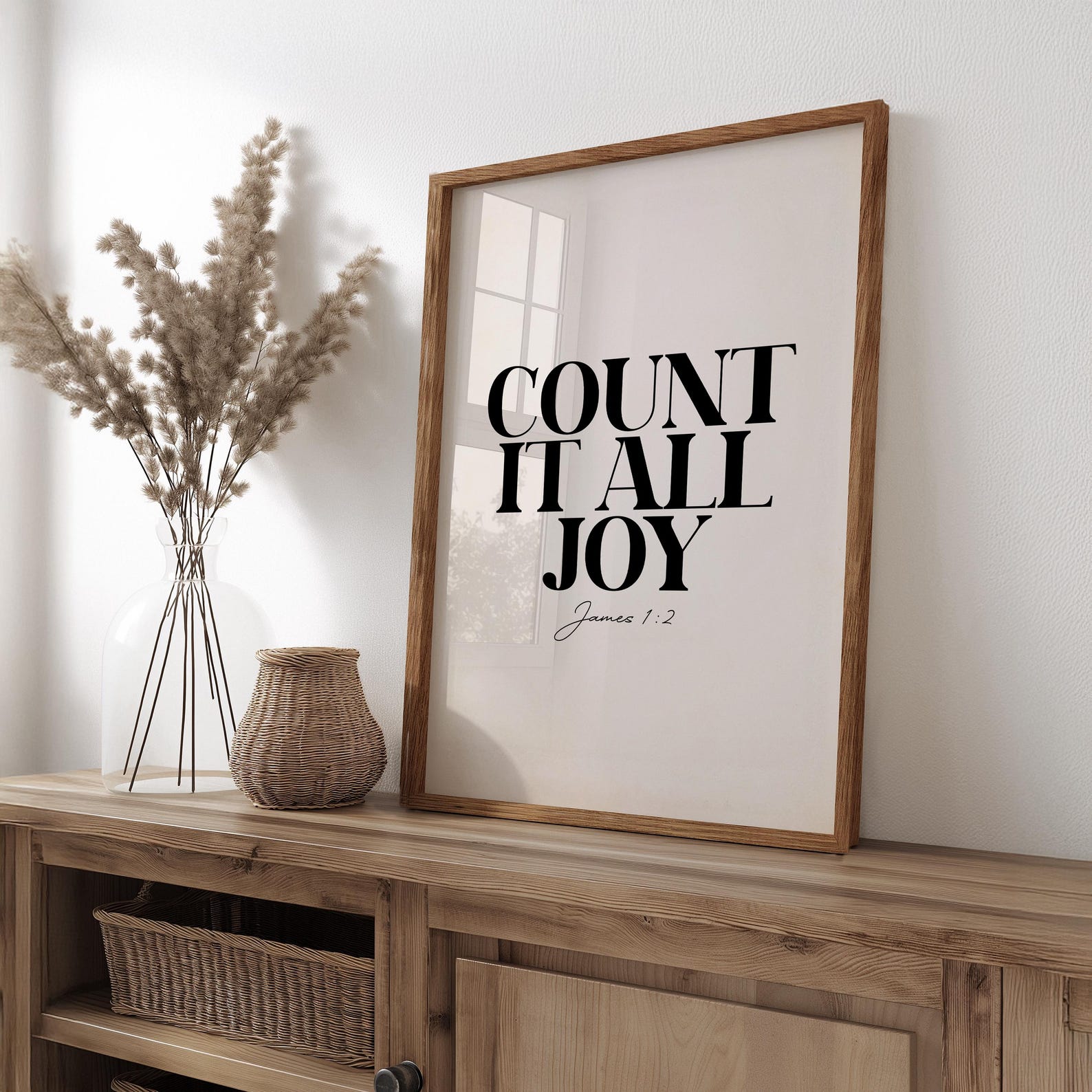 Count It All Joy Scripture Print, Minimal Neutral Bible Verse Art ...