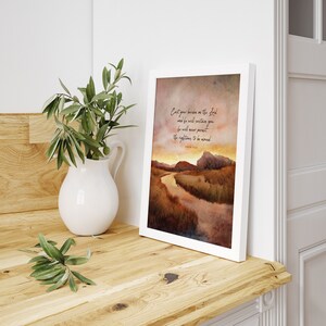 Psalm 55:22 Art Print, Cast Your Burden on the Lord, Scripture Artwork ...