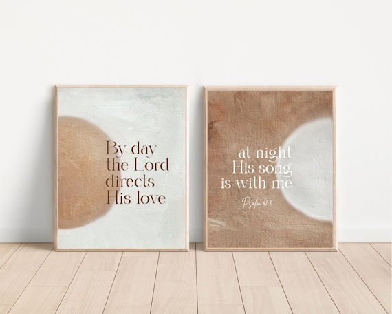 Psalm 42:8 Bible Verse Wall Art Bible Verse Nursery Print - Etsy