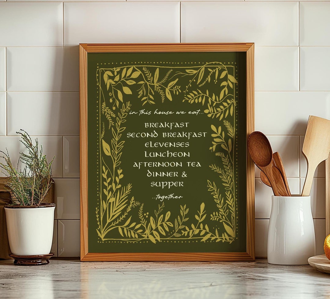 Second Breakfast Kitchen Art Print, Gift for LOTR Fan - Etsy