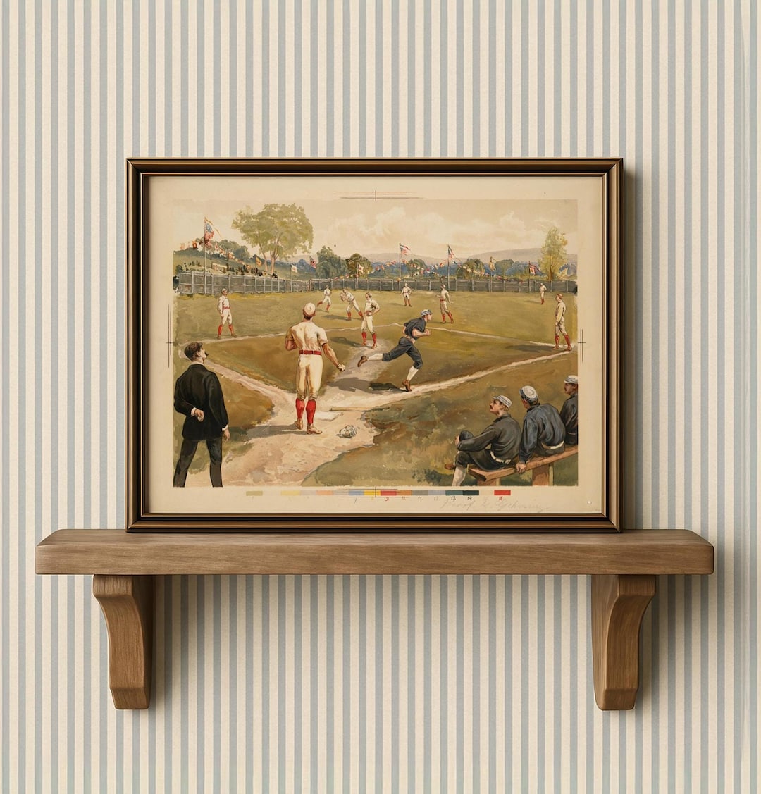Vintage Baseball Print – Classic Sports Wall Décor for Boys Room, Man ...