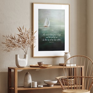 Scripture Painting, Encouraging Bible Verse Gift, Psalms 18:16, Deep ...