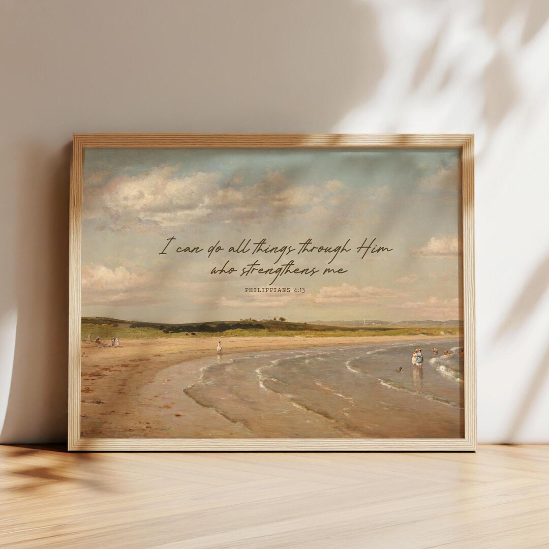 Philippians 4:13 Art Print, I Can Do All Things Scripture, Christian ...