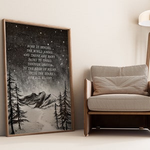 Lord of the Rings Wall Art, LOTR Print Gift, Pippin's Song, Home is ...