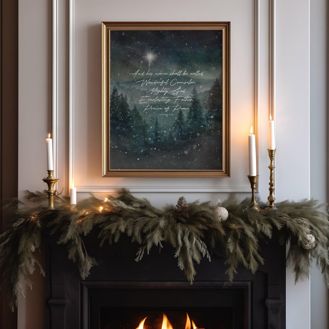 Isaiah 9:6 Christmas Printable, and His Name Shall Be Called Wonderful ...