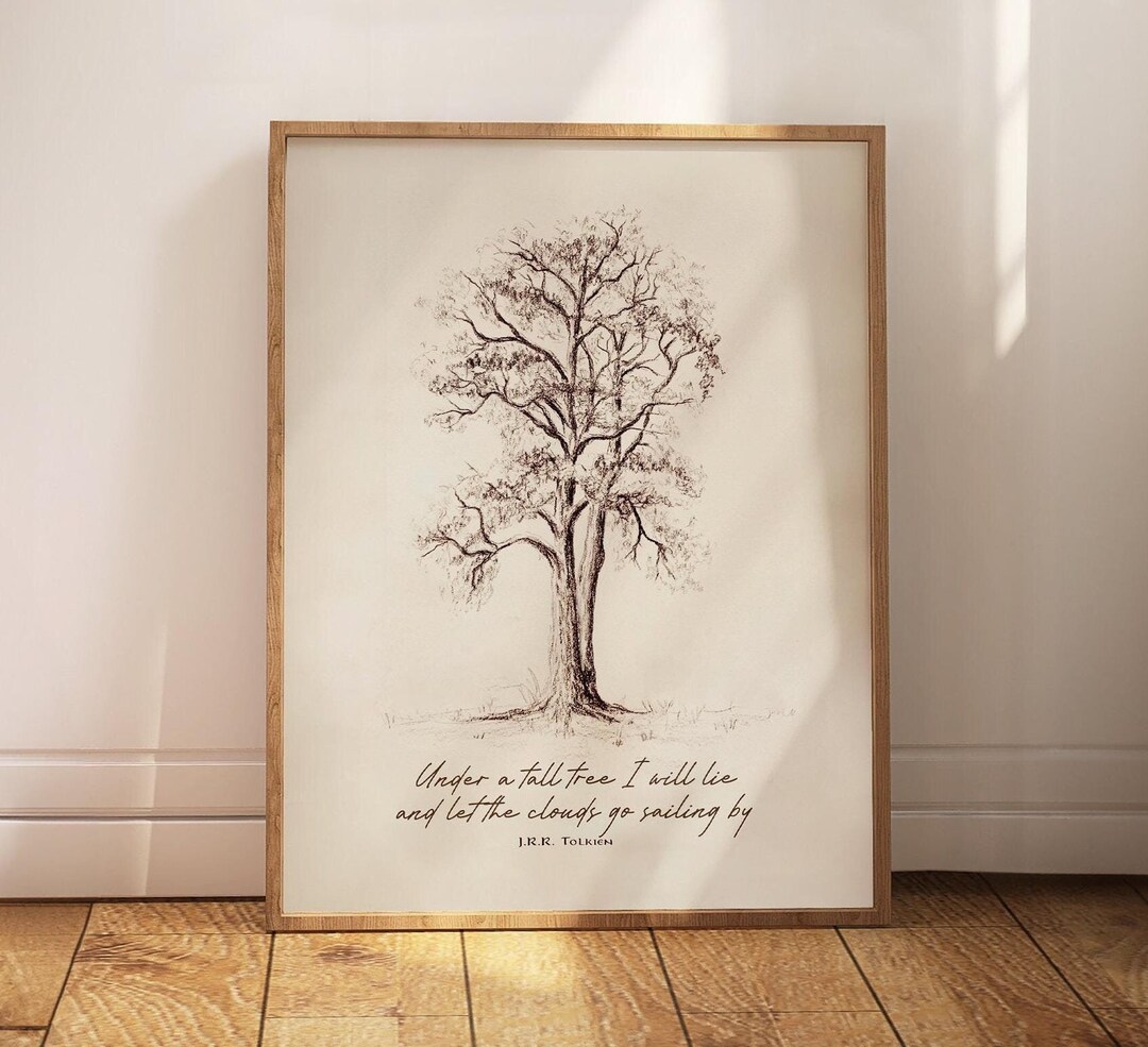 Tree Artwork, Tolkien Quote, Gift Lord of the Rings Fan or Tree Lover ...