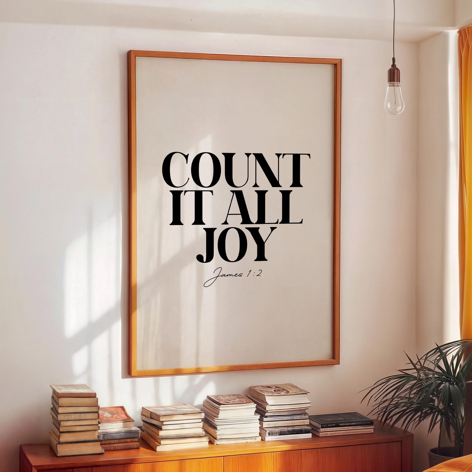 Count It All Joy Scripture Print, Minimal Neutral Bible Verse Art ...