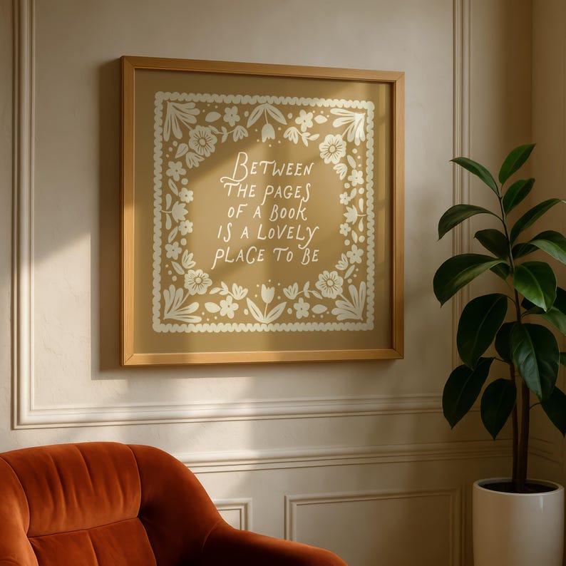 Reading Art Print, Library School Classroom Decor, Book Lover Reader ...