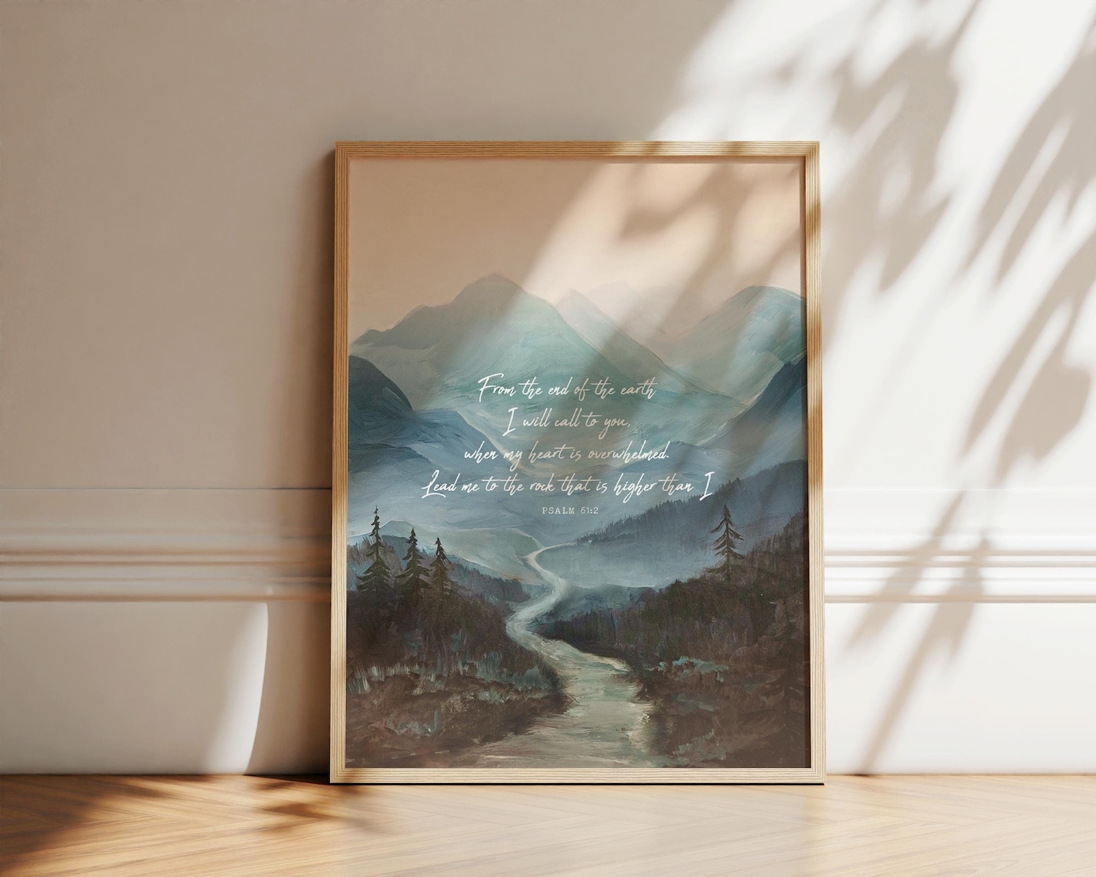 Lead Me to the Rock, Psalm 61:2 Art Print, Scripture Artwork Gift - Etsy