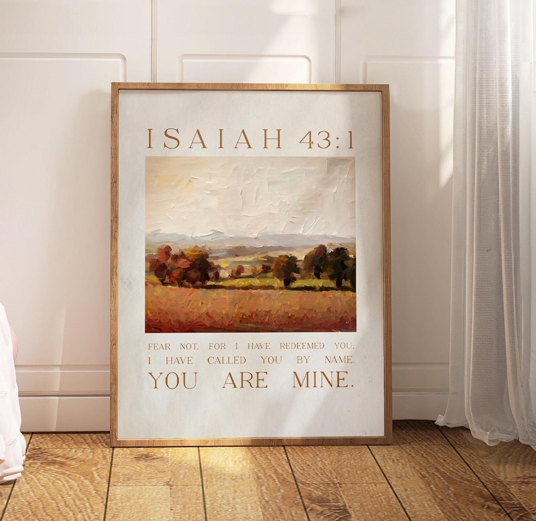 Scripture Wall Art, Christian Bible Verse Painting Gift, Isaiah 43:1 ...
