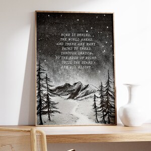 Lord of the Rings Wall Art, LOTR Print Gift, Pippin's Song, Home is ...