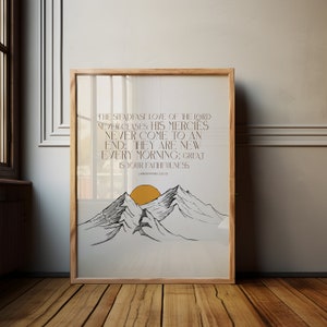 His Mercies Are New Every Morning, Scripture Wall Art, Bible Verse ...