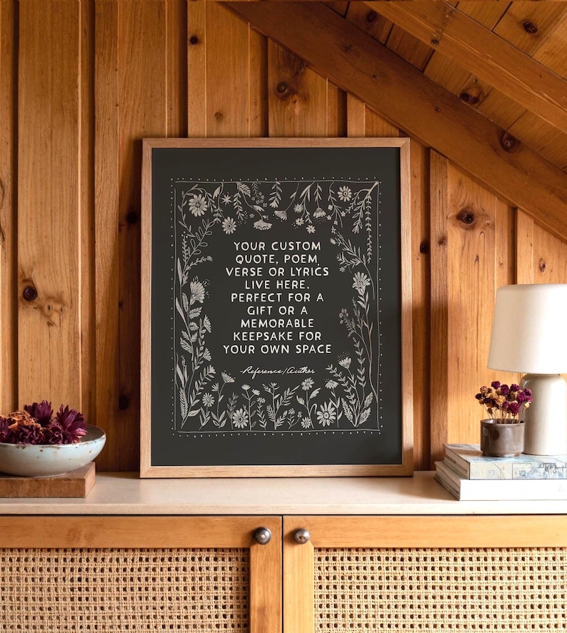 Custom Quote Wall Art Print, Personalized Poem or Scripture Print ...