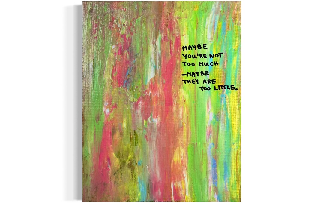 Self-love Abstract Art Inspirational Healing Canvas, Empowering Wall ...