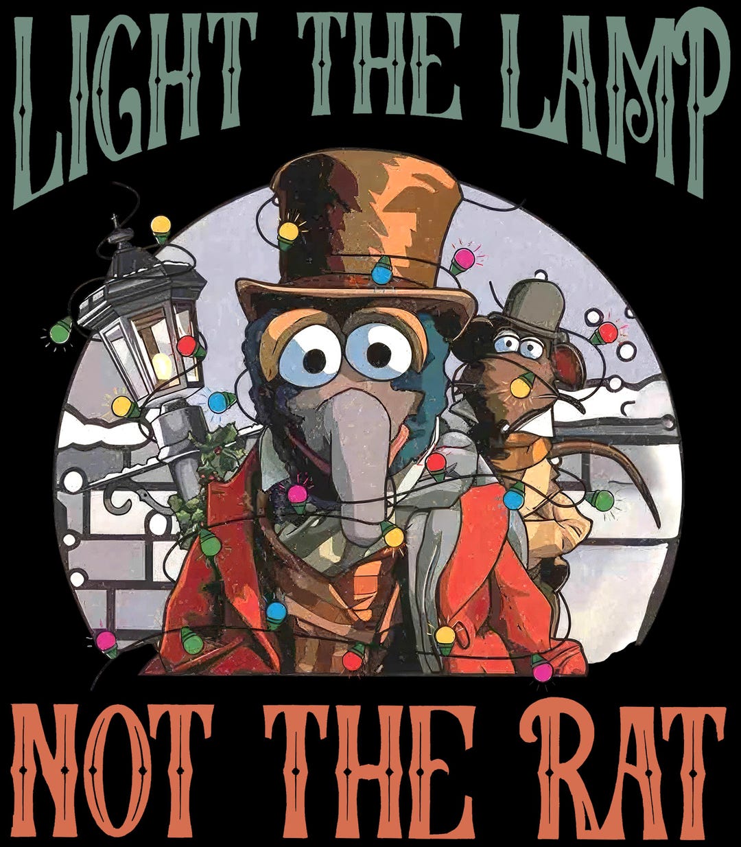 Muppet Christmas Carol Gonzo Rizzo Light the Lamp Not the Rat Png ...
